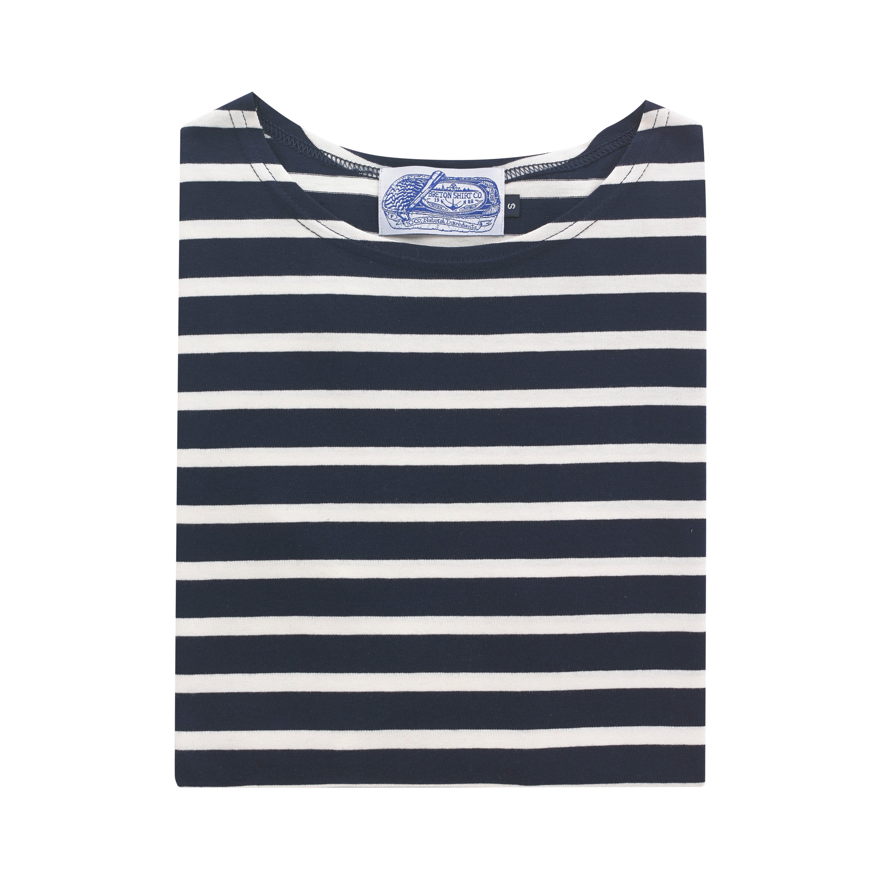 The Nautique | Unisex Long Sleeve Breton Shirt | Navy Ecru